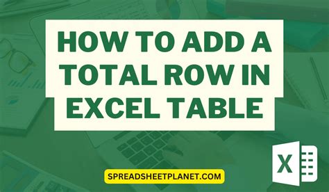 How To Add A Total Row In Excel Table Step By Step