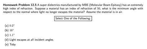 Solved Homework Problem 12 5 A Super Dielectrics