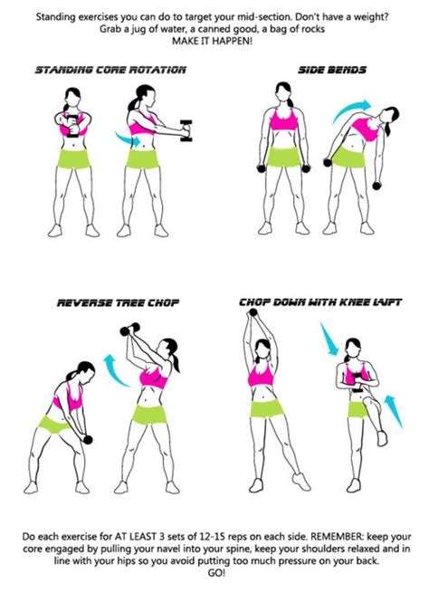 Standing Core Exercises Exercise Core Workout Abs Workout