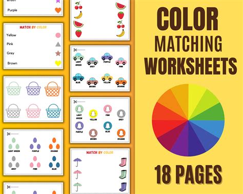 Color Matching Color Activity Learning Colors Babe Etsy