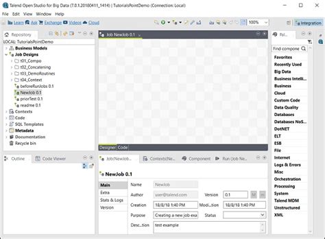 Talend 工作设计talend基础教程文档talend 工作设计学习手册 编程宝典