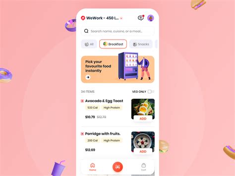 food vending machine app ui by mahima mahajan on dribbble