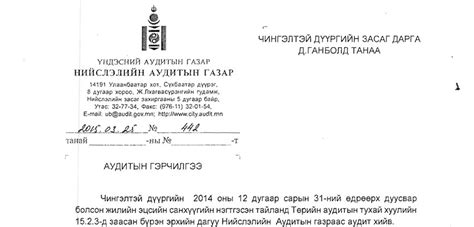 “Зөрчилгүй санал дүгнэлт” гэсэн үнэлгээ өгчээ