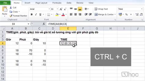 Cách Dùng Hàm Time Trong Excel Hàm Xử Lý Ngày Giờ Youtube