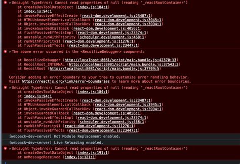 TypeError Cannot Read Properties Of Null Reading ReactRootContainer At