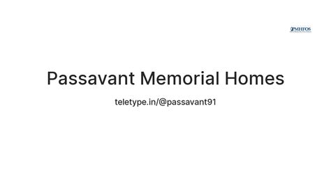Passavant Memorial Homes — Teletype
