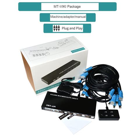 Hdmi Kvm Switch 4 In 1 Out 4k 60hz Mt Viki