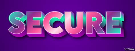 Secure Text Effect And Logo Design Word