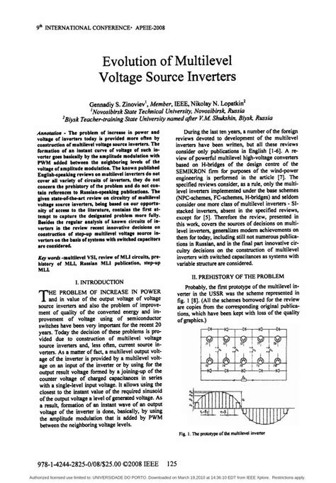 pdf evolution ofmultilevel voltage source inverters dokumen tips