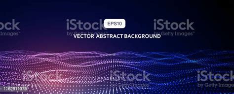 3d 추상 벡터 입자 파 배경 Ai 기술 와이어 네트워크 미래 와이어 프레임 인공 지능 3차원 형태에 대한 스톡 벡터 아트 및 기타 이미지 Istock