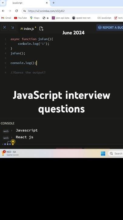 javascript interview questions javascriptinterview javascript programming shorts youtube