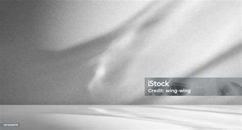 배경 추상 나뭇잎 그림자 오버레이 테이블 벽에 추상 스튜디오 룸 회색 여름 색 열대 실루엣 식물 바닥에 나뭇잎 카운터 바 빈 디자인 음식 주방 시멘트에 대한 스톡 사진 및