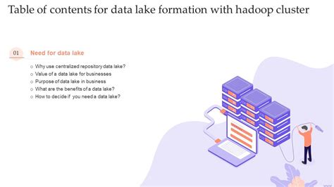 Q Table Of Contents For Data Lake Formation With Hadoop Cluster PPT Example