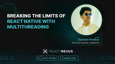 darshan ponikar on linkedin see you tomorrow at react nexus
