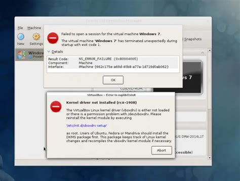 Unable To Run Machine In Virtual Box Techyv