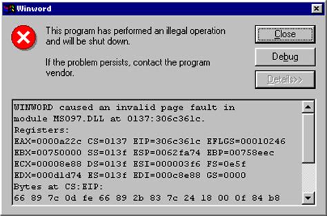 Windows Crash Gallery Page