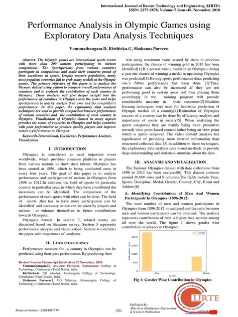 performance analysis in olympic games using exploratory data analysis