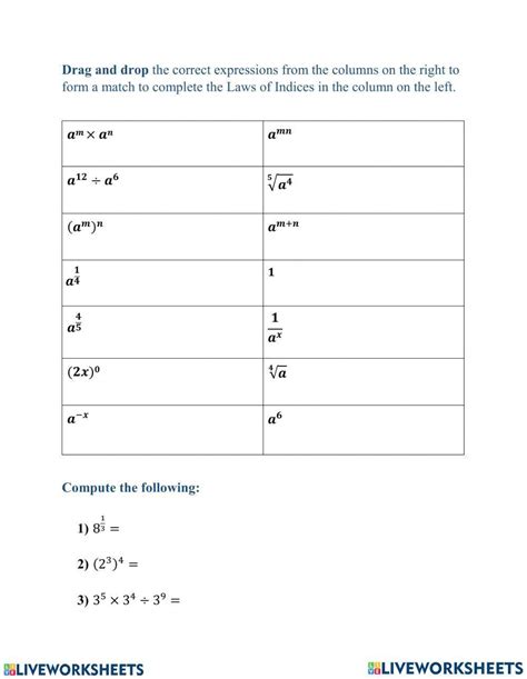 Laws Of Indices Worksheet Corbettmaths At Jesse Lombard Blog
