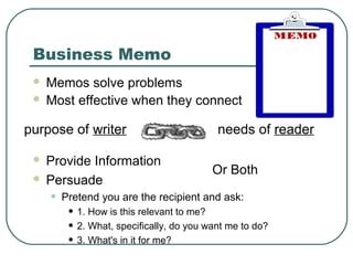 Business Memo PPT