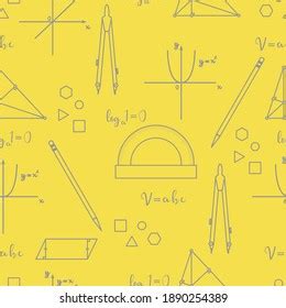 Mathematical Scientific Vector Seamless Pattern Geometry Stock Vector Royalty Free