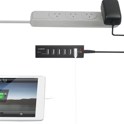 Mbeat MB HUB716 7 Port USB 3 0 USB 2 0 Hub With Smart Charging