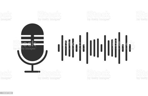 음성 메시지 벡터 아이콘 모바일 응용 프로그램 사용자 인터페이스 마이크 기호를 보냅니다 3차원 형태에 대한 스톡 벡터 아트 및
