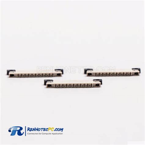 Fpc Connector 0 5mm Pitch 10 Pin Bottom Contact Style Front Flip Socket 1 8h