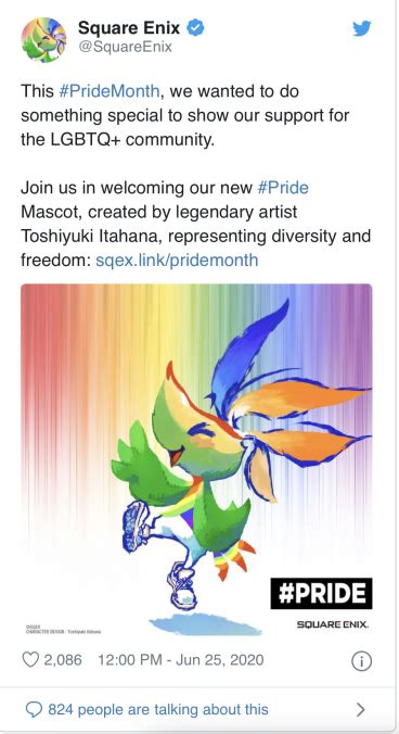 Square Enixs Pride Mascot Square Enix Know Your Meme