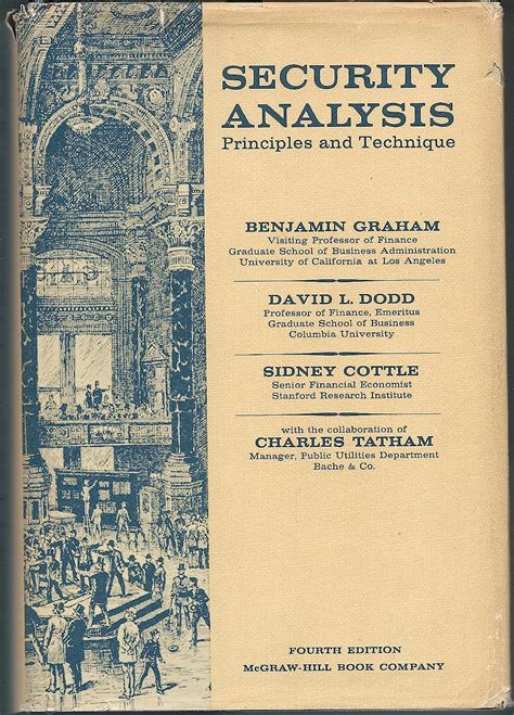 Security Analysis Principles And Technique Benjamin Graham David L