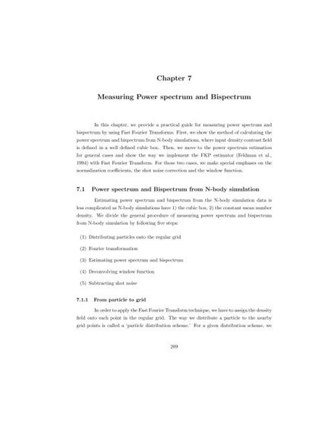 Chapter 7 Measuring Power Spectrum And Bispectrum