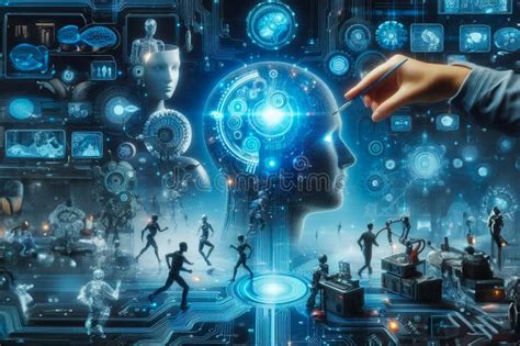 Man Designing Artificial Intelligence Stock Illustration Illustration