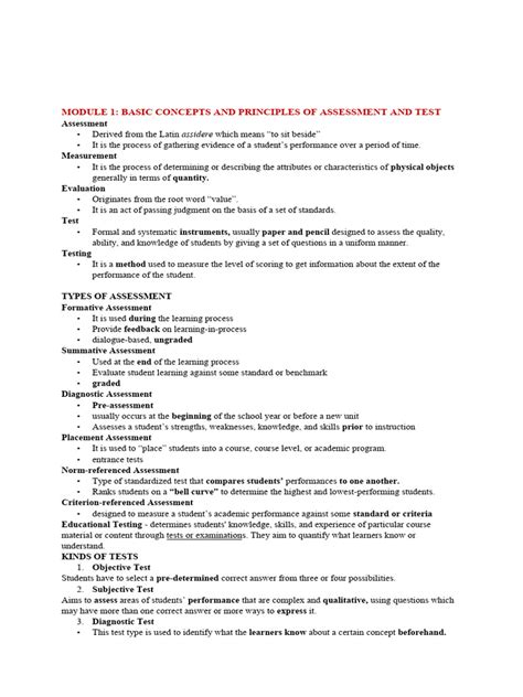 Handout Pdf Educational Assessment Multiple Choice