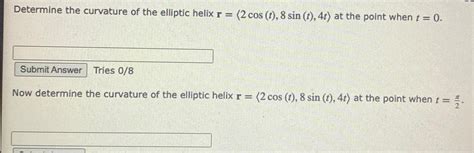 Determine The Curvature Of The Elliptic Helix