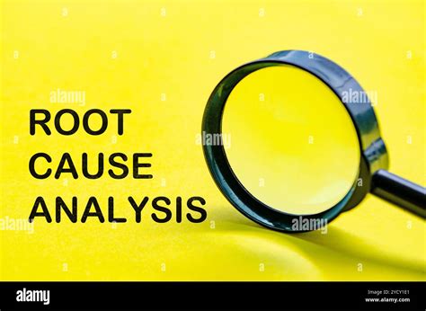 Root Cause Analysis Text On Yellow Cover With Magnifying Glass