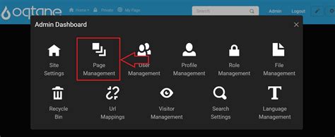page management oqtane docs apis and more for the modular blazor application framework