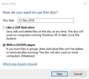 How Do You Want To Use This Disc How You Can Disable This Prompt