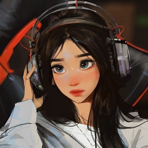 Cool Gamer Profile Girl Cyberpunk Streamer Profile Banner Gaming