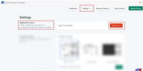 Enable Disable Button In App Settings ICart Cart Upsell App