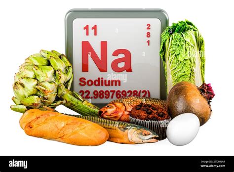 Products Containing Sodium D Rendering Isolated On White Background Stock Photo Alamy