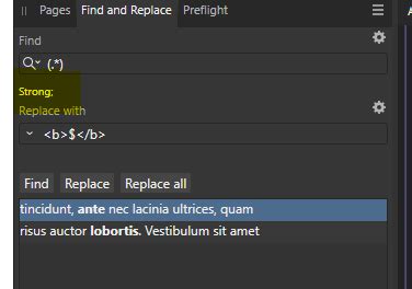 APub2 Bug Search And Replace With Regex And Styles Seems Broken Desktop Questions MacOS