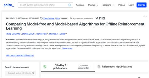 Comparing Model Free And Model Based Algorithms For Offline Reinforcement Learning