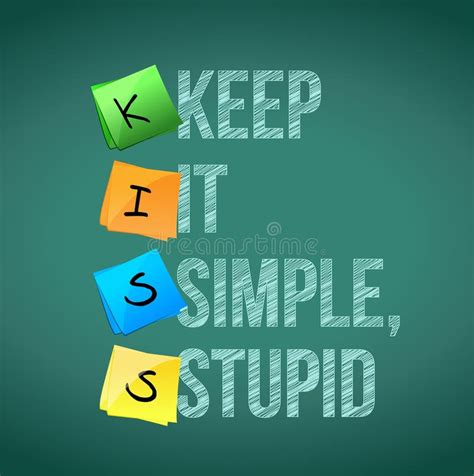 Keep It Simple Stupid Illustration Design Stock Illustration Illustration Of Kiss Chalkboard