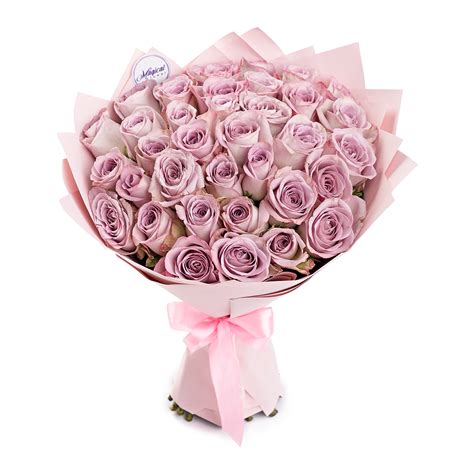 Букет из 35 сиреневых роз - купить в Москве по цене 3190 р - Magic Flower