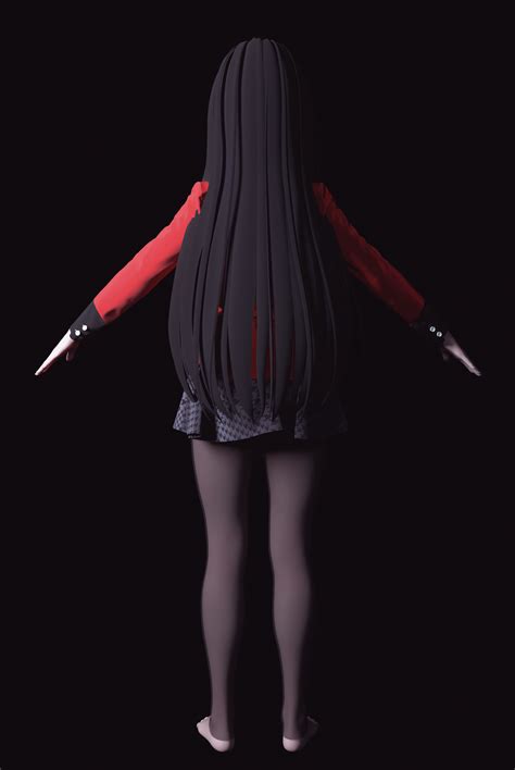 Jabami Yumeko Kakegurui Anime 3d Model Rigged Cgtrader