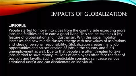 Globalization And Its Positive Effects Pptx