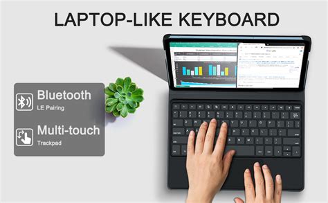 Doogee T20 T20s Keyboard Case Uk Layout Slim Smart T20 T20s Tablet Cover With Bluetooth