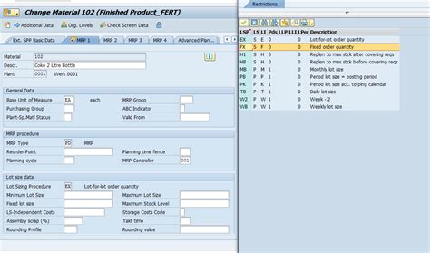 Lot Sizing Procedure Fixed Lot Size Creation Issu Sap Community