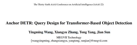 【目标检测】【aaai 2022】anchor Detranchordetr Csdn博客