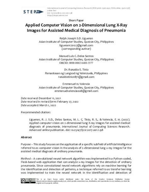 Pdf Ai Assisted Diagnosis Of Pneumonia Via X Rays