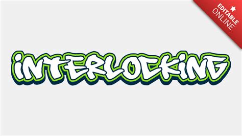 Interlocking Graffiti Font Text Effect Generator